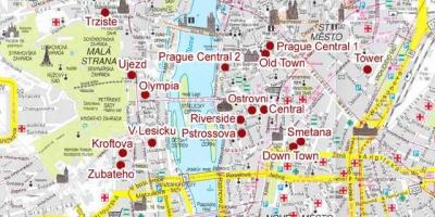 Prague kaart - Kaarten Praag (Bohemen - Tsjechië)